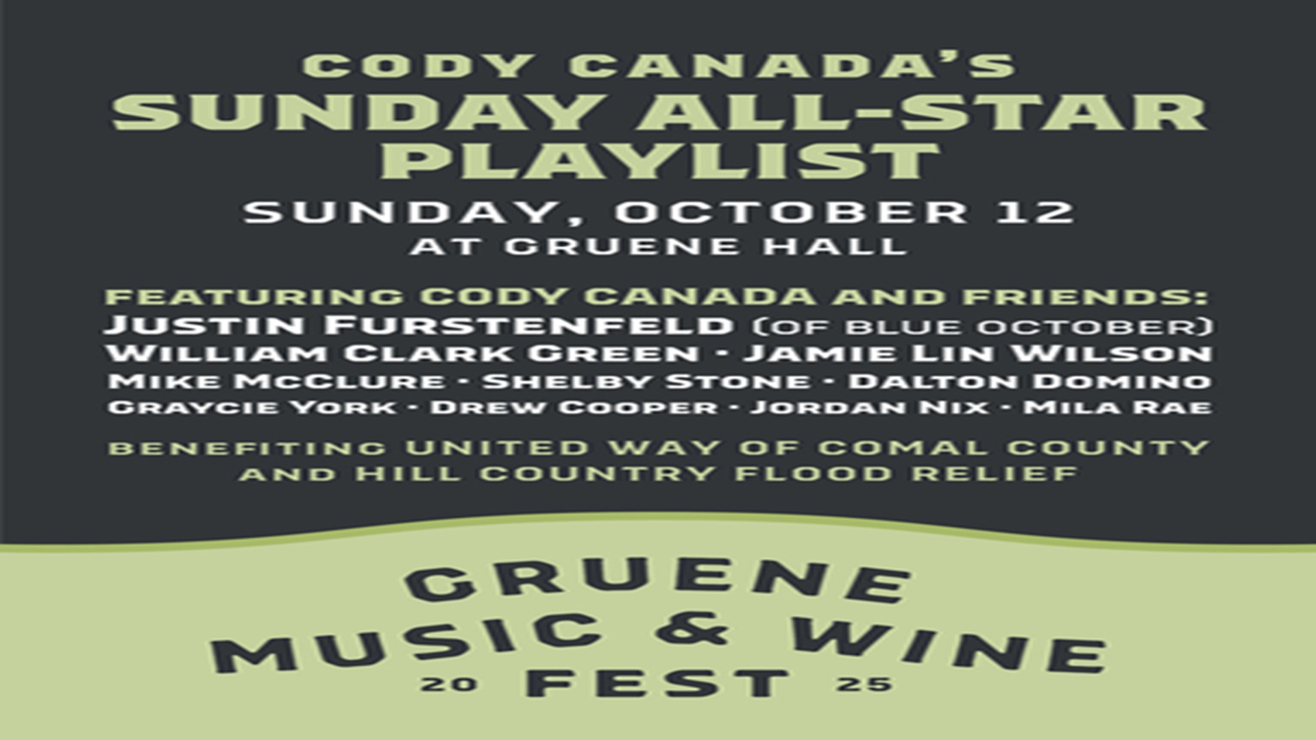 Cody Canada’s Sunday All-Star Playlist at Gruene Hall - The New ...