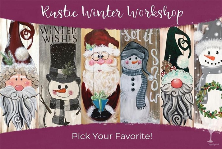 Choose Your Rustic Winter Character at Painting With A Twist - The New ...